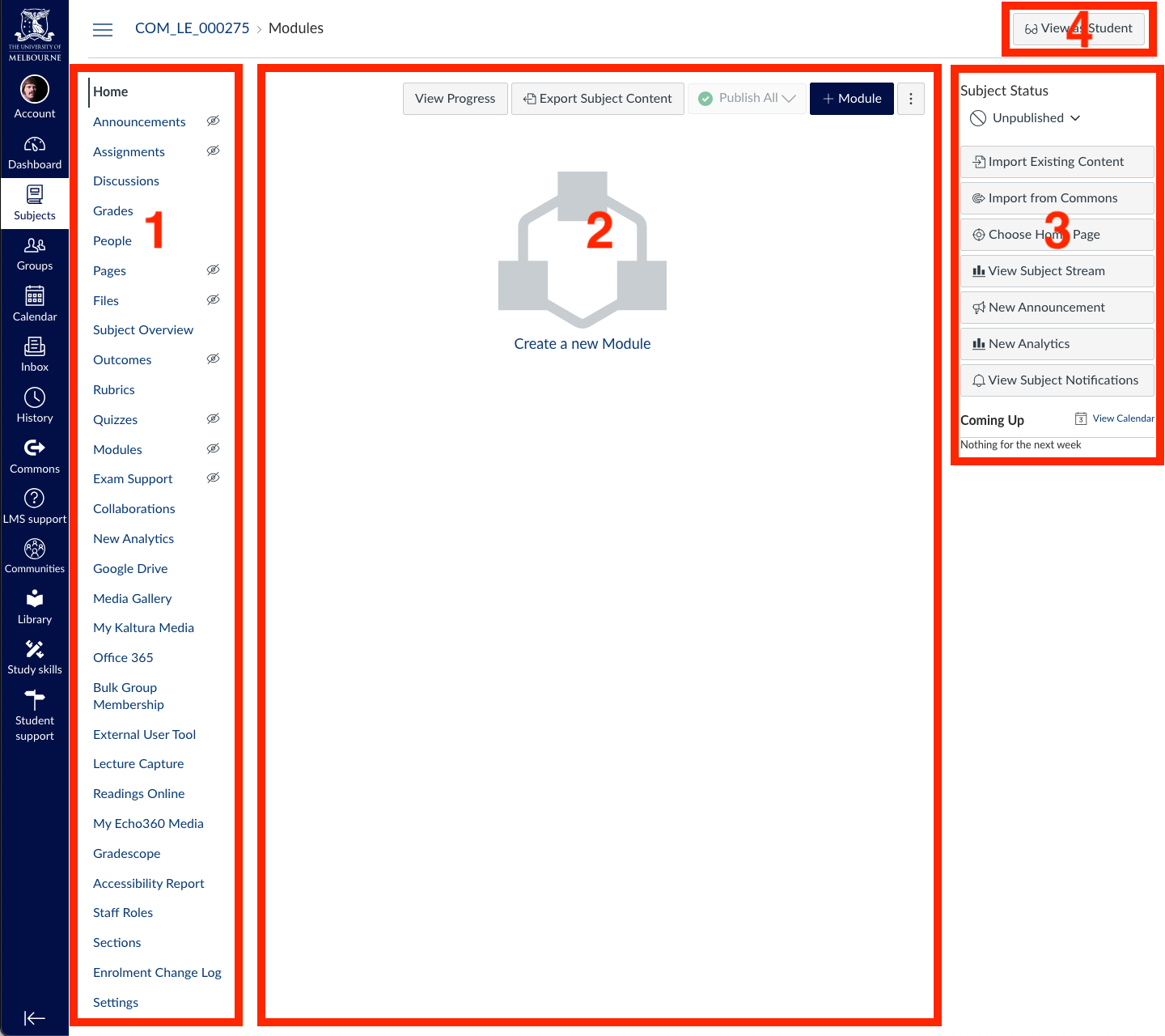 LMS subject design